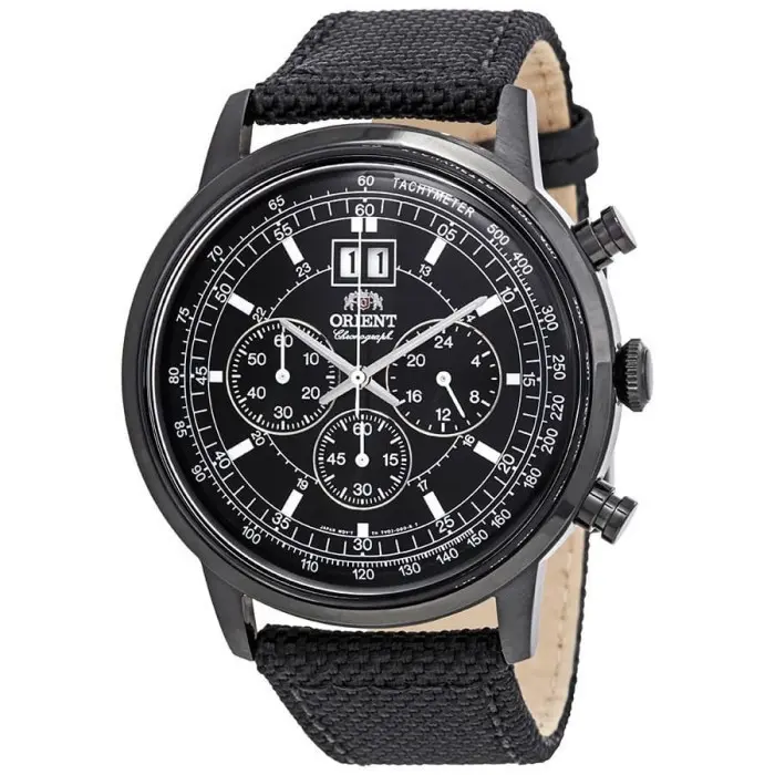 Reloj ORIENT: Cuarzo Classic Crono, Correa Nylon -45 mm (FTV02001B ...